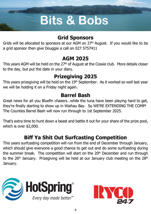 Counties Sport Fishing Club - Counties Sport Fishing Club Newsletter ...