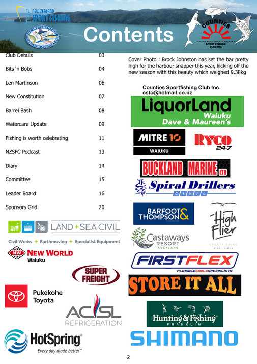 Counties Sport Fishing Club - Counties Sport Fishing Club Newsletter ...