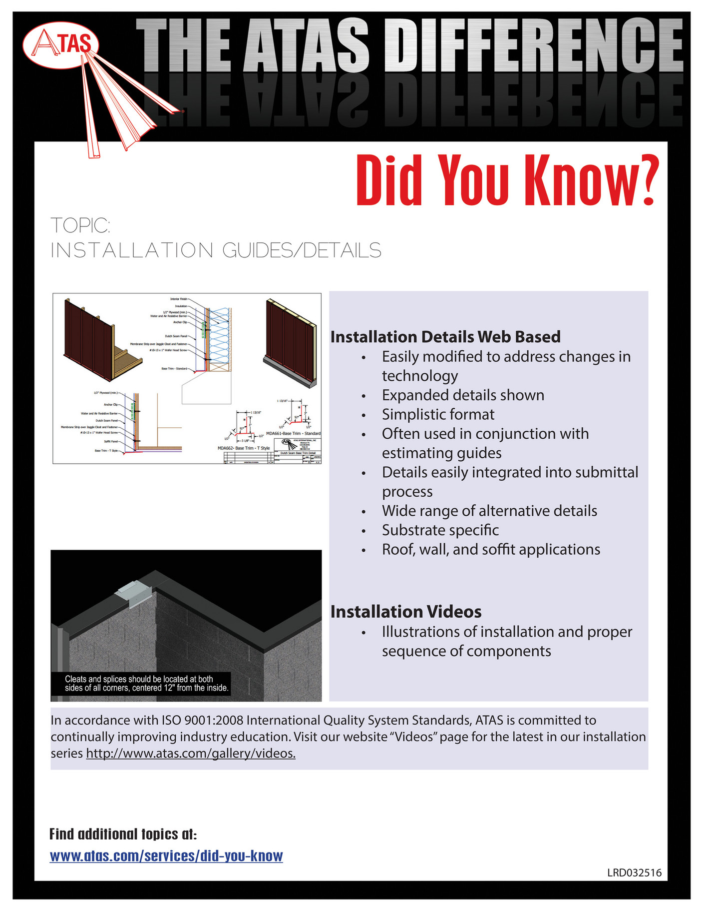 ATAS International, Inc. - Installation Guides/Details - Page 1 ...