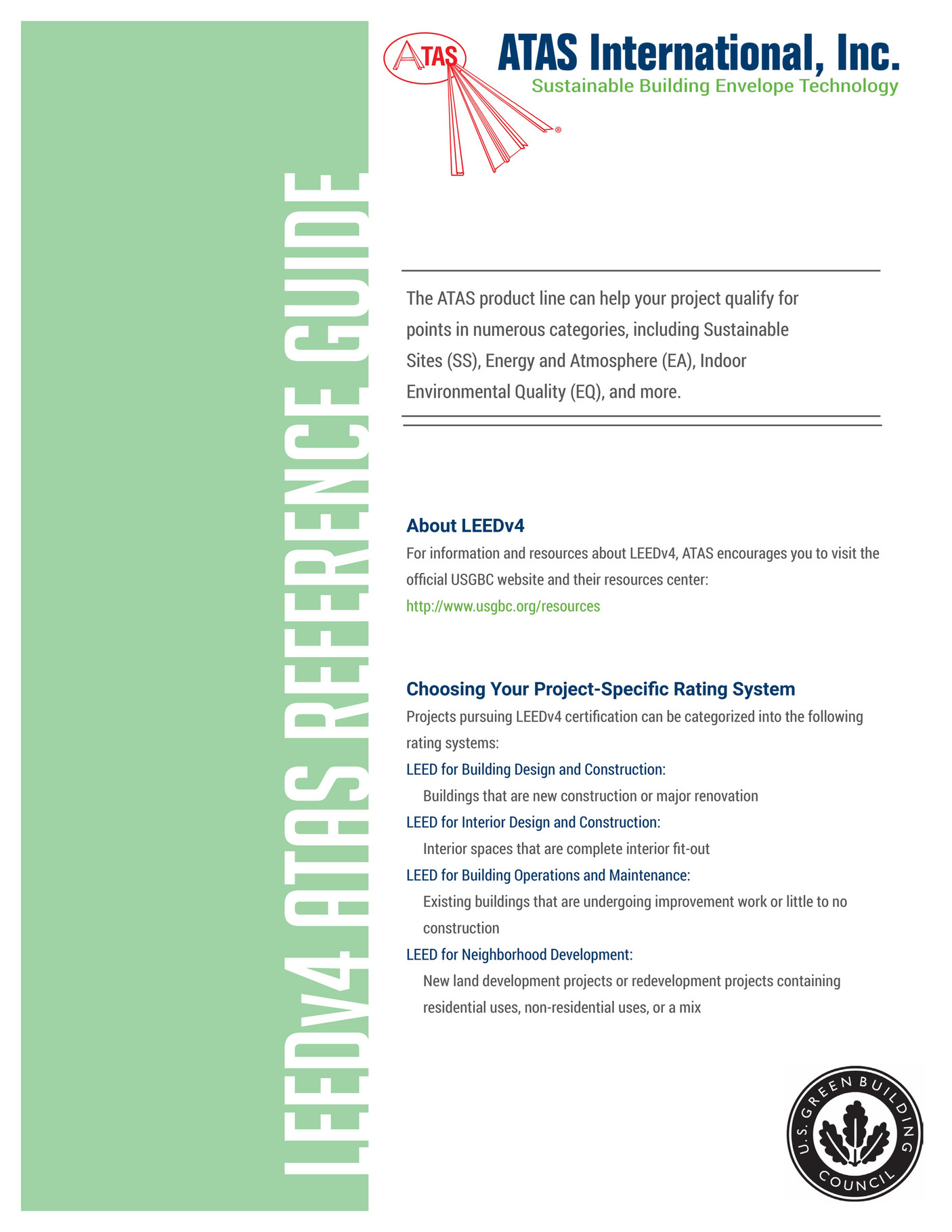 ATAS International, Inc. - LEED v4 - Page 1 - Created with Publitas.com