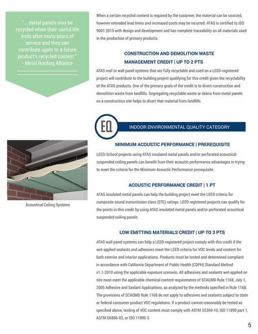 ATAS International, Inc. - LEED v4 - Page 4-5 - Created with Publitas.com