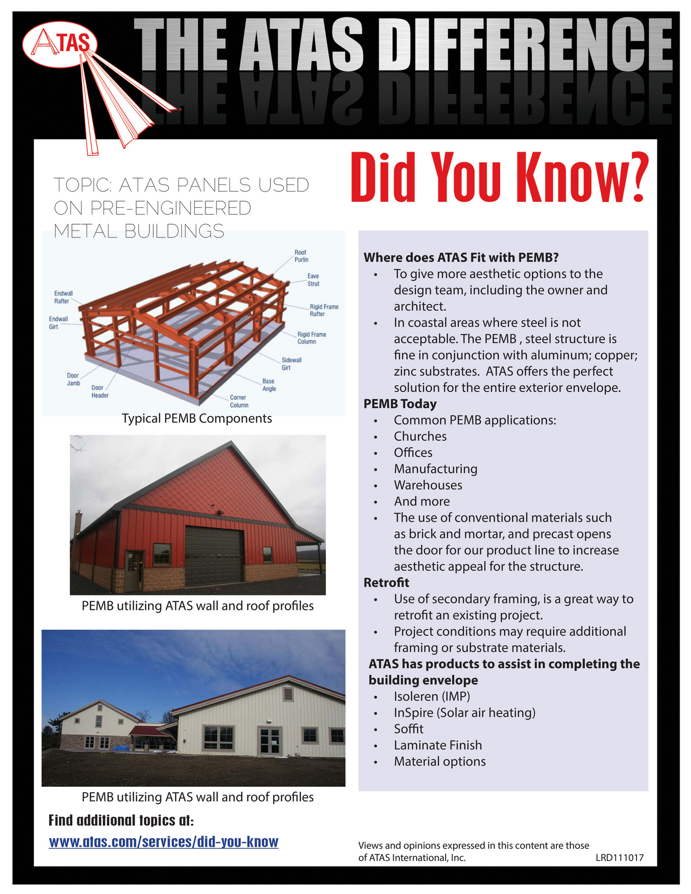 ATAS International, Inc. - ATAS panels used on Pre-Engineered Metal Buildings - Page 1 - Created ...