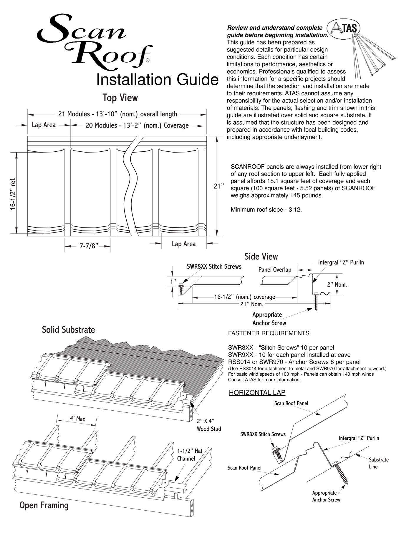 ATAS International, Inc. - Scan Roof Install Guide - Page 1 - Created with Publitas.com