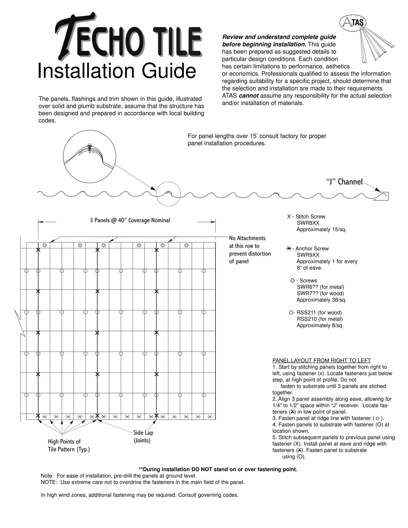 ATAS International, Inc. - Techo Tile Install Guide - Page 1 - Created with Publitas.com