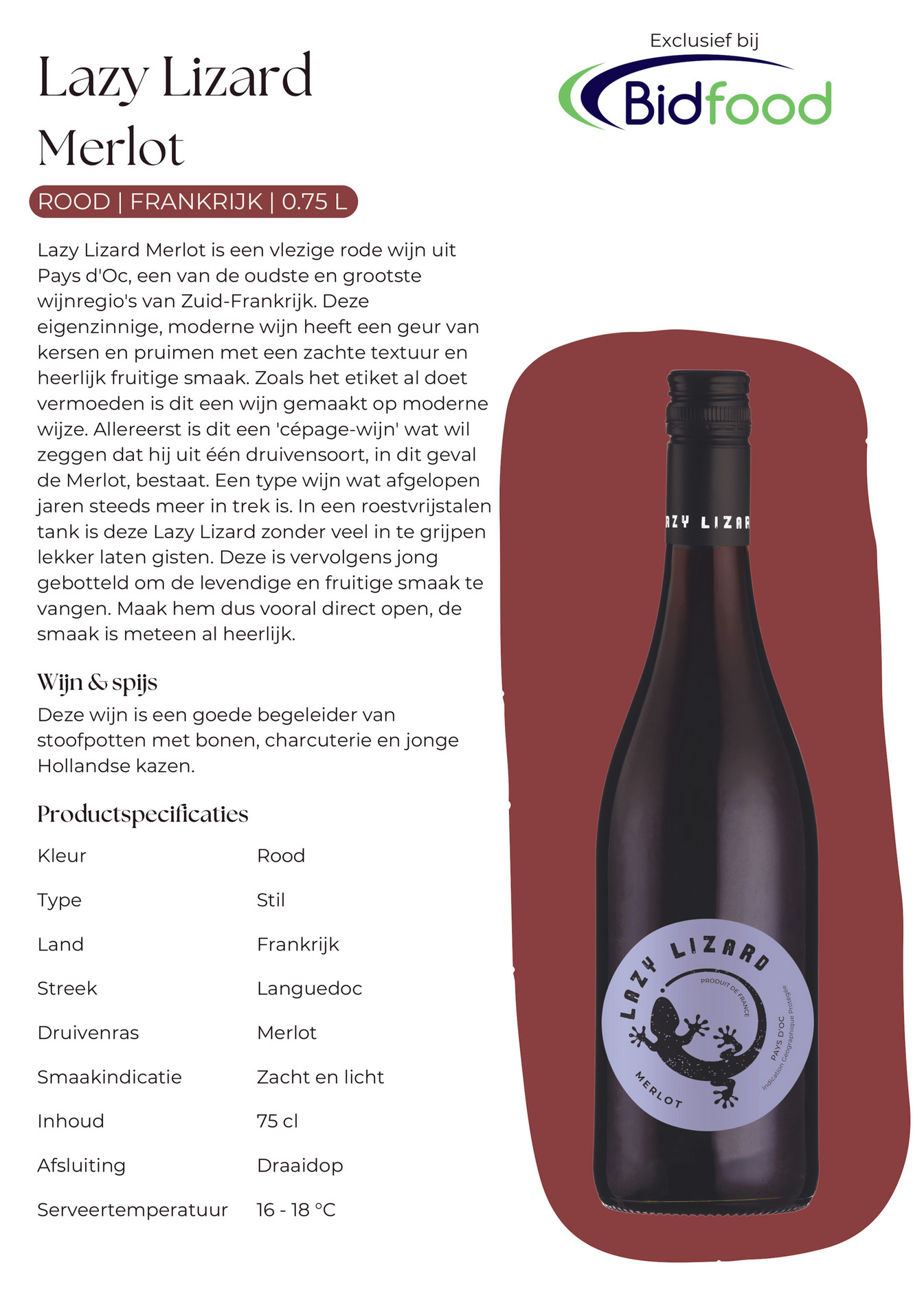Bidfood - Lazy_Lizard_Merlot - Bidfood - Pagina 1