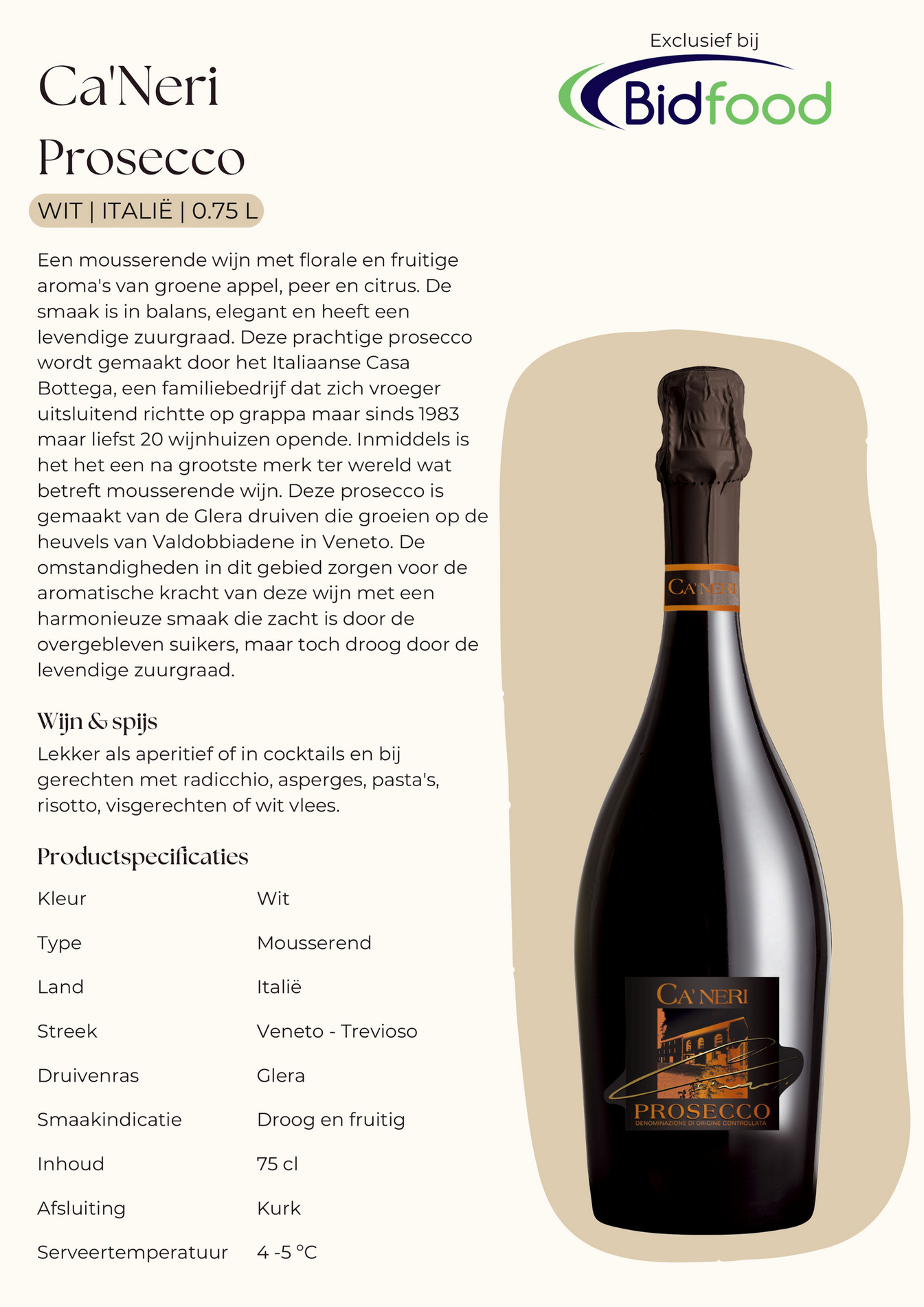 Bidfood - CaNeri_Prosecco - Bidfood - Pagina 1