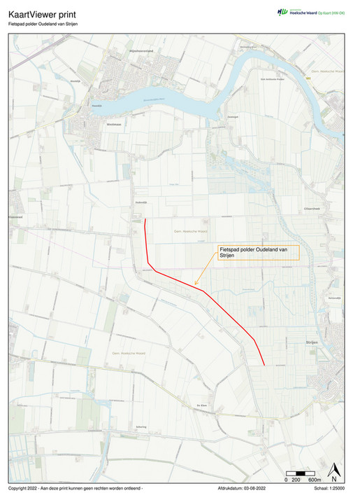 Gemeente Hoeksche Waard - Ontwerptracé fietspad Oudeland van Strijen ...