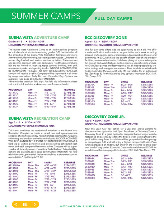 Town of West Hartford Leisure Services - ONLINE VERSION West Hartford ...