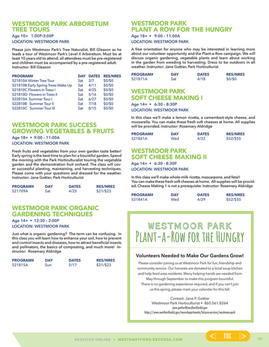 Town of West Hartford Leisure Services - ONLINE VERSION West Hartford ...