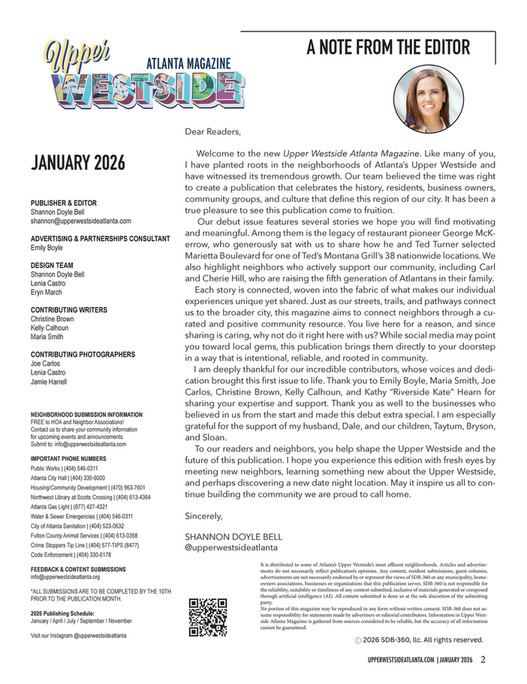 Upper Westside Atlanta Magazine January 2026 – Local Stories, Business ...