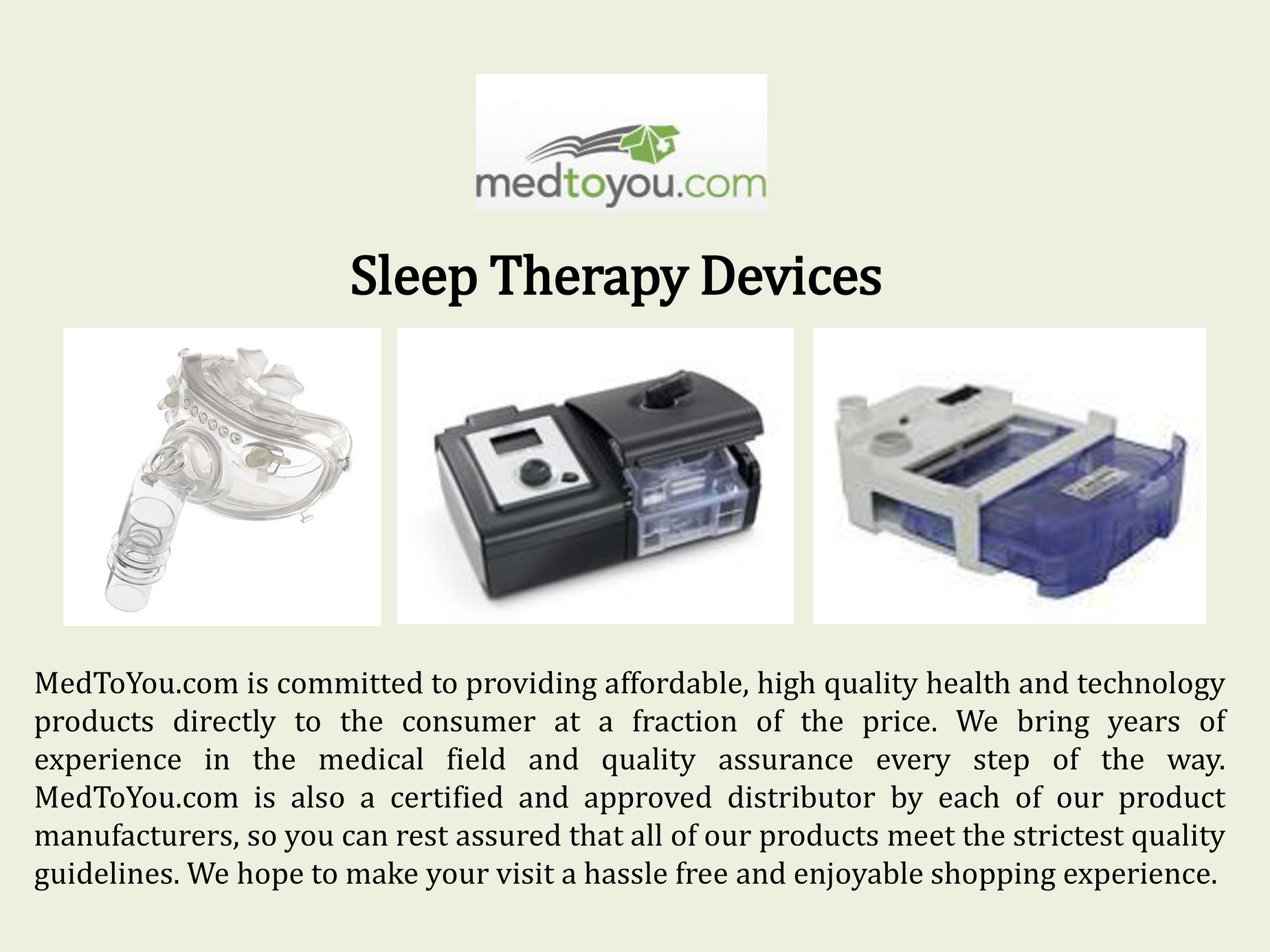 medtoyou - Sleep Therapy Devices - Page 1 - Created with Publitas.com