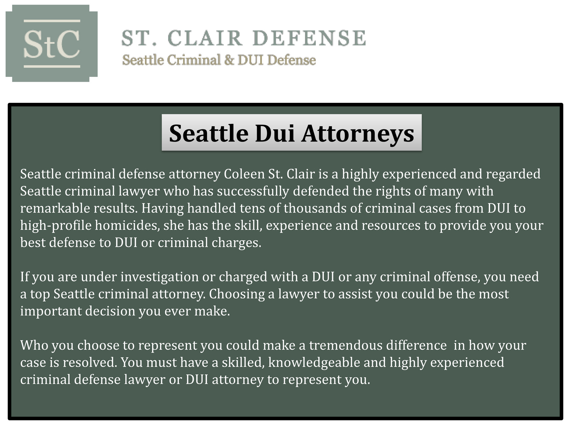 stclairlawoffices - Seattle Dui Attorneys - Page 1 - Created with ...