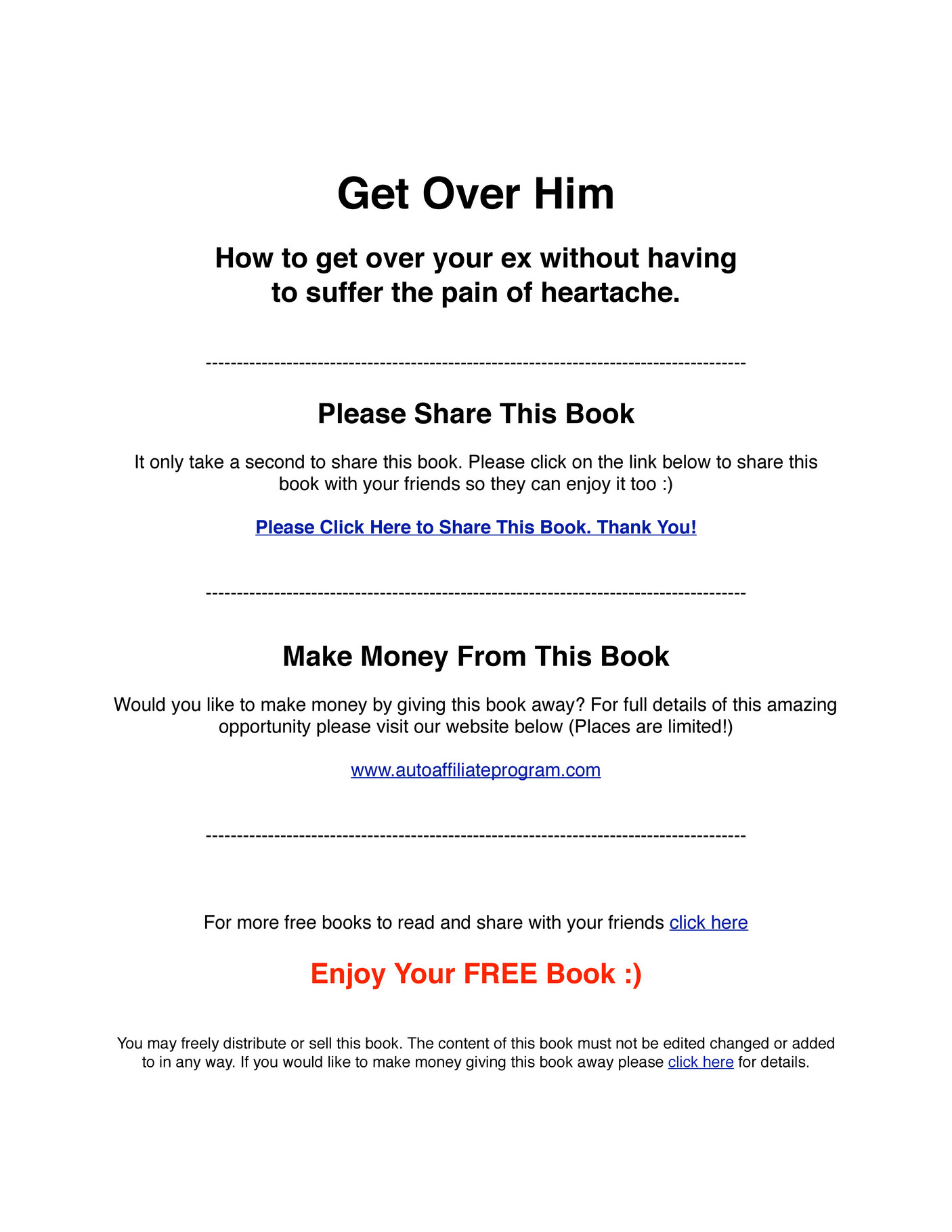 My publications - How To Get Over Him - Page 1 - Created with Publitas.com