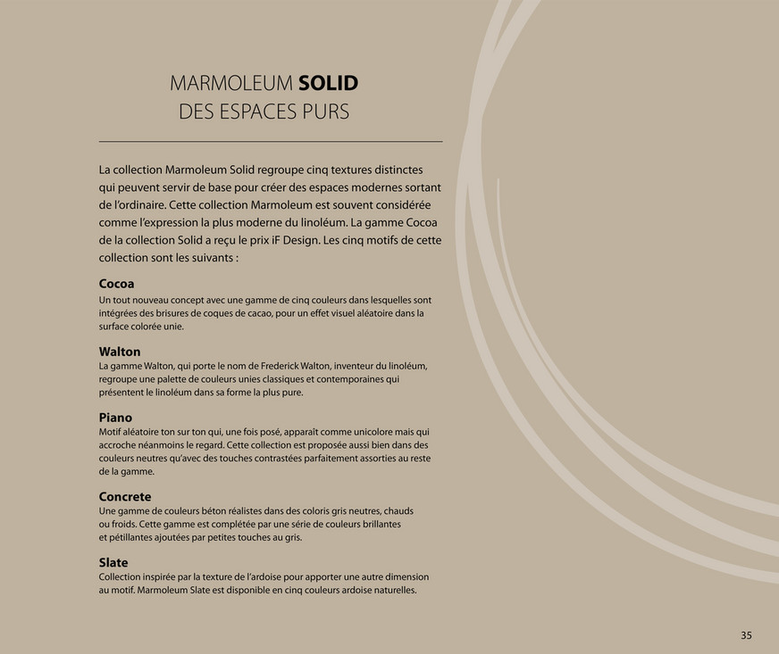 Brochure Revêtement de sol linoléum Marmoleum - Page 35