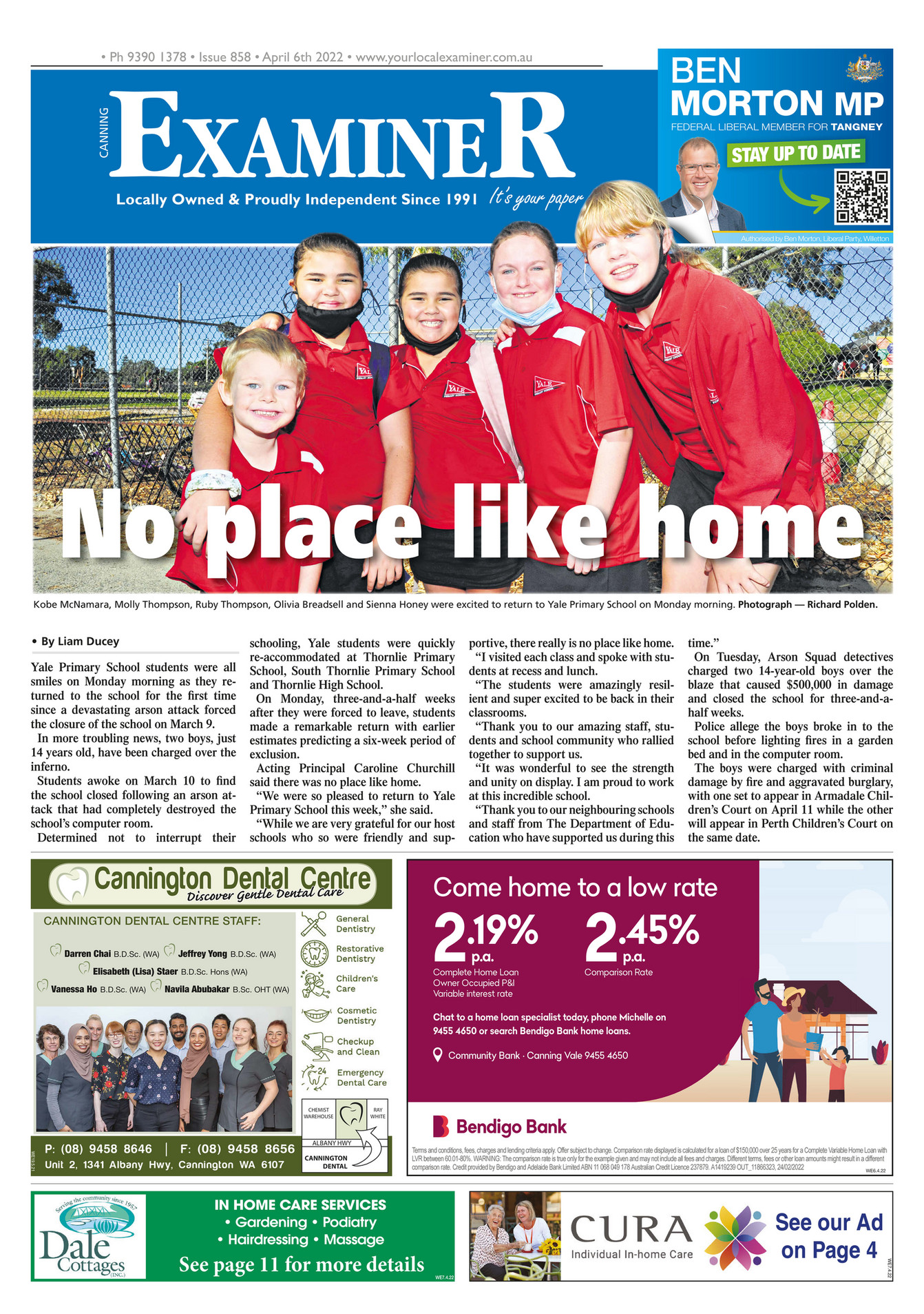 Examiner Newspapers - Canning Examiner Newspaper 6th April 2022 - Page 1