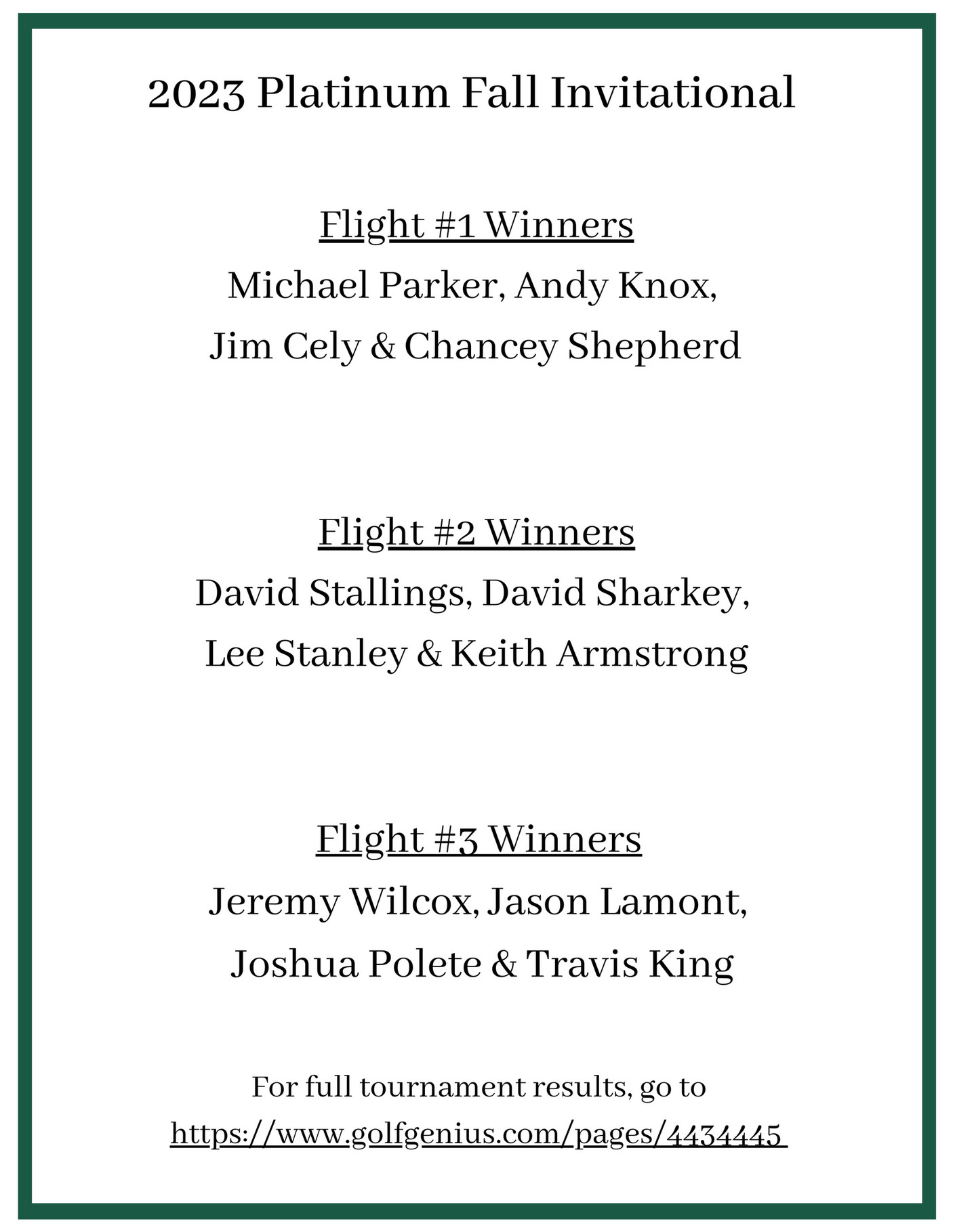 My publications - G-View | Recent Tournament Winners - Page 1 - Created with Publitas.com