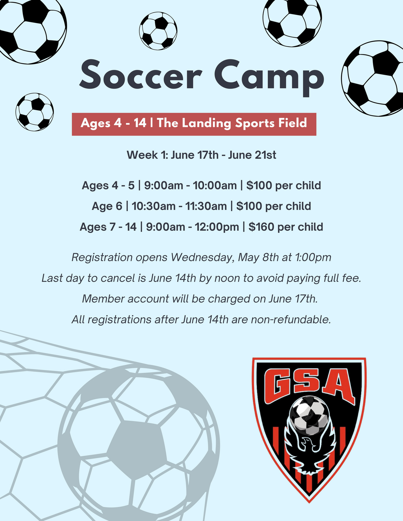 My publications - 2024 Summer Soccer Camp - Page 1 - Created with Publitas.com