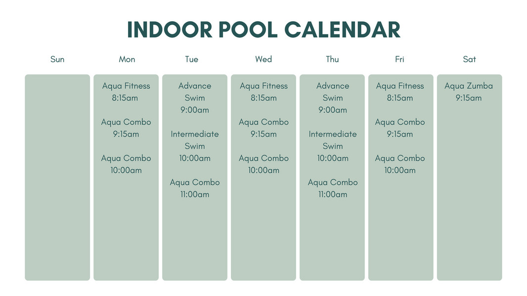 My publications - Indoor Pool Calendar - Page 1 - Created with Publitas.com