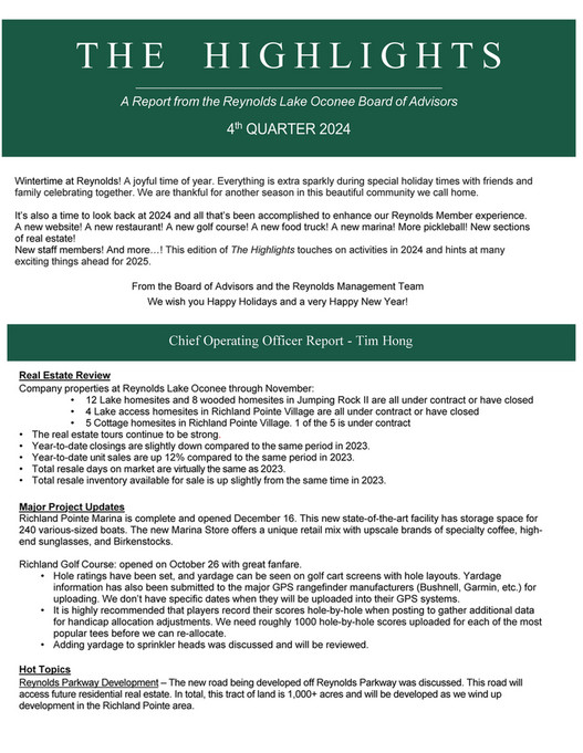 My publications - The Highlights | Quarter 4 - 2024 - Page 1 - Created with Publitas.com