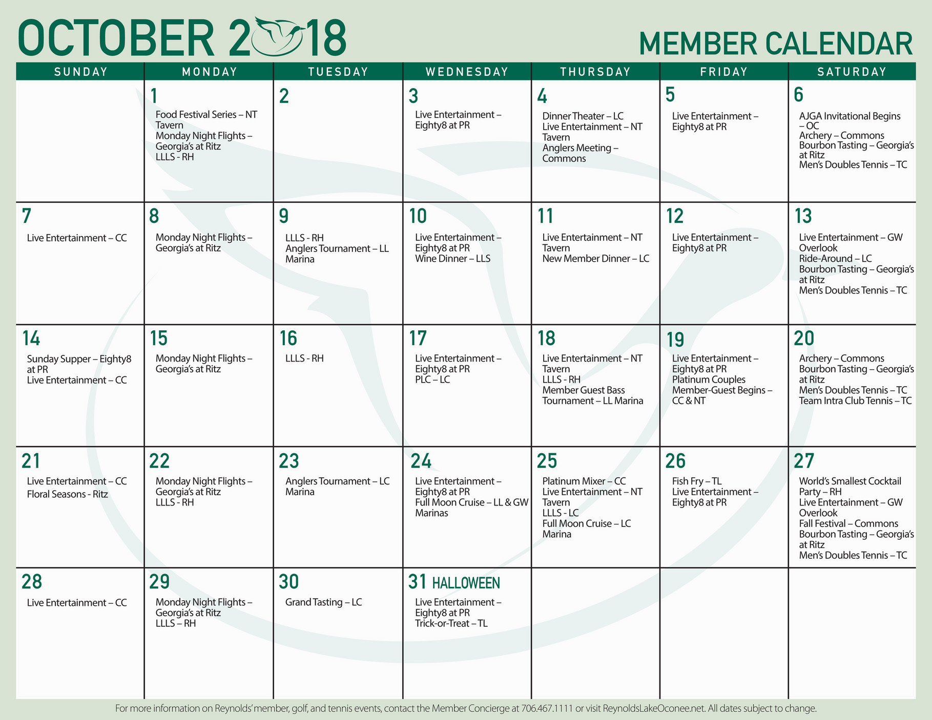 My publications - Member Calendars October/November 2018 - Page 1 ...