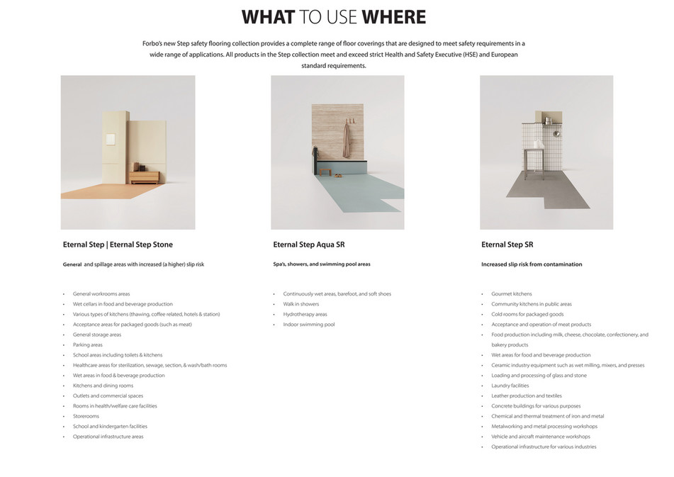 ForboFlooring_US - Forbo Eternal Step | What to use where NA - Page 1