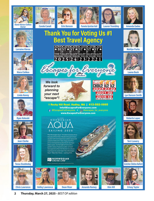 My publications - Valley Advocate Best Of 2025 - Page 2-3