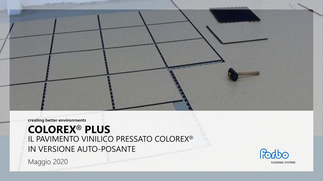 ForboFlooring_IT - COLOREX PLUS, Pavimento pressato auto-posante - Pagina 1