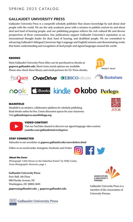 Gallaudet University Press Spring 2023 Catalog for Books and Journals - Page 2-3 - Created with ...