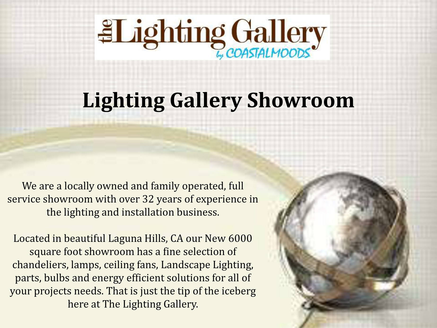 thelightinggalleryoc - Lighting Gallery Showroom - Page 1 - Created ...