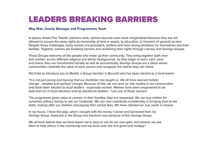 Five Talents UK - Five Talents Impact Report 2023 - Page 8-9 - Created ...