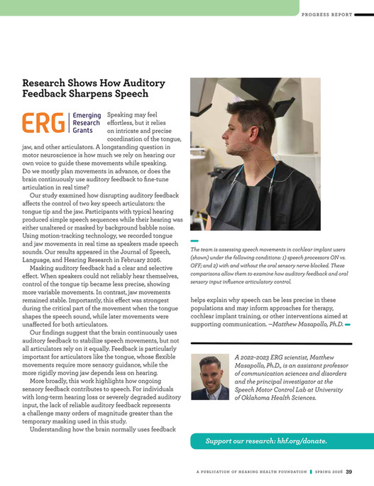Hearing Health Foundation - Hearing Health Spring 2026 Issue - Page 40 ...