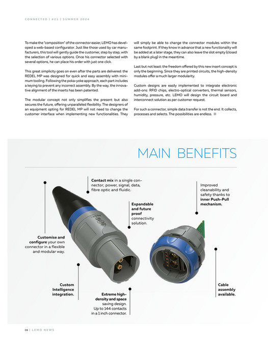 Lemo - LEMO - CONNECTED n°21 a magazine by LEMO - Page 8-9 - Created ...