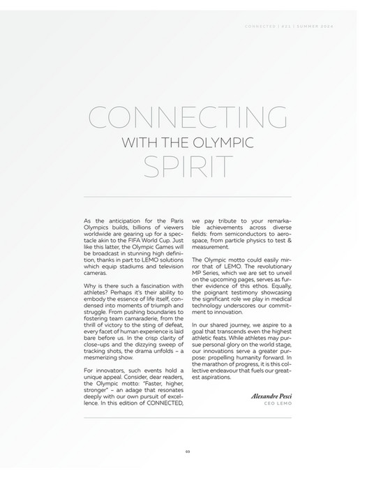 Lemo - LEMO - CONNECTED n°21 a magazine by LEMO - Page 2-3 - Created ...