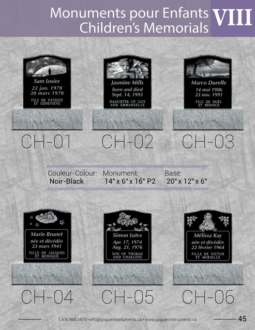 Catalogue 2019 - Goguen Monuments - Page 44-45 - Created with Publitas.com