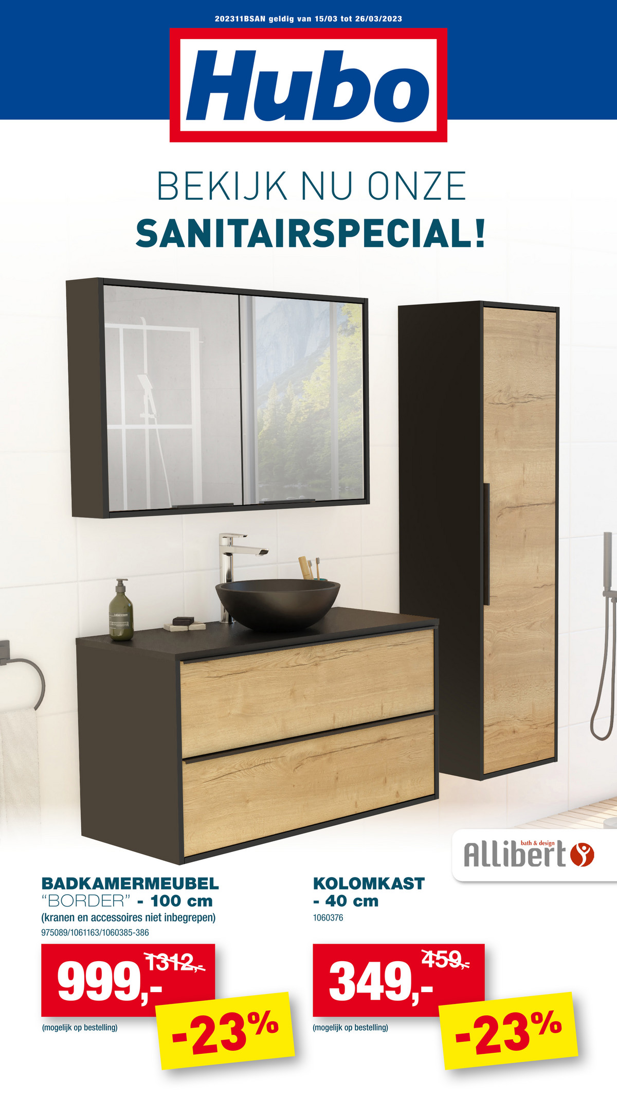 Hubo sanitair special geldig t.e.m. 26/03/2023 - Pagina 1