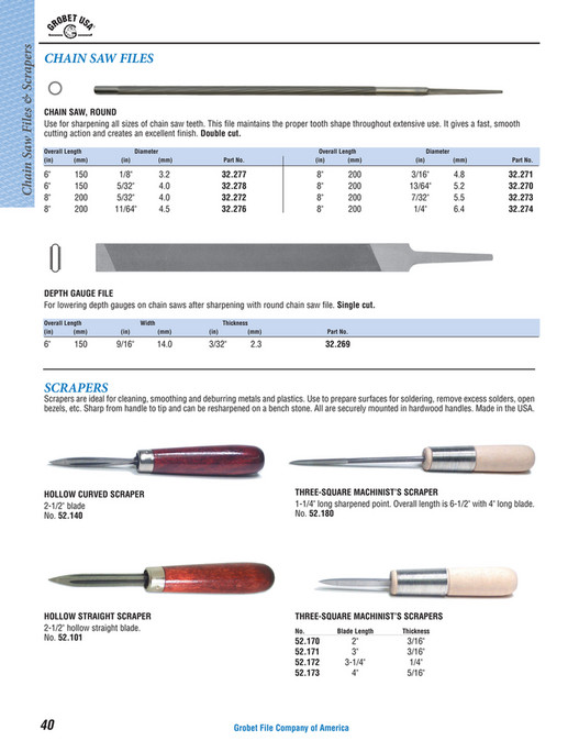 My publications - Grobet USA Precision File Catalog - Page 40-41 - Created with Publitas.com