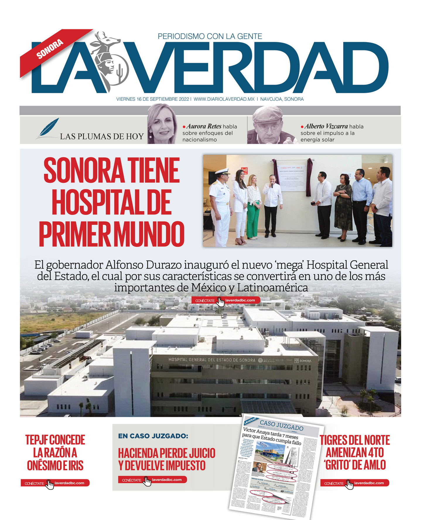 Impreso LA VERDAD - EDICION SONORA 16 DE SEPTIEMBRE 2022 - Página 1 ... Impreso LA VERDAD - EDICION SONORA 16 DE SEPTIEMBRE 2022 - Página 1 ...