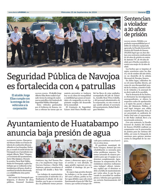 Impreso LA VERDAD - EDICION LA VERDAD 25 DE SEPTIEMBRE 2024 - Página 1 ...
