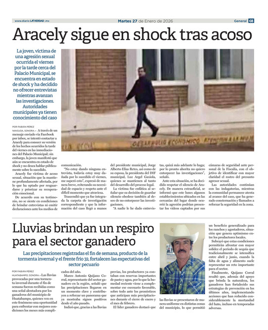 Impreso LA VERDAD - EDICION LA VERDAD 27 DE ENERO 2026 - Página 1 ...