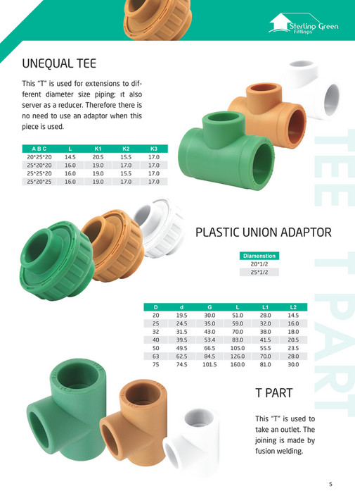 PPR Pipes Fittings Catalogue - Page 4-5 - Created with Publitas.com