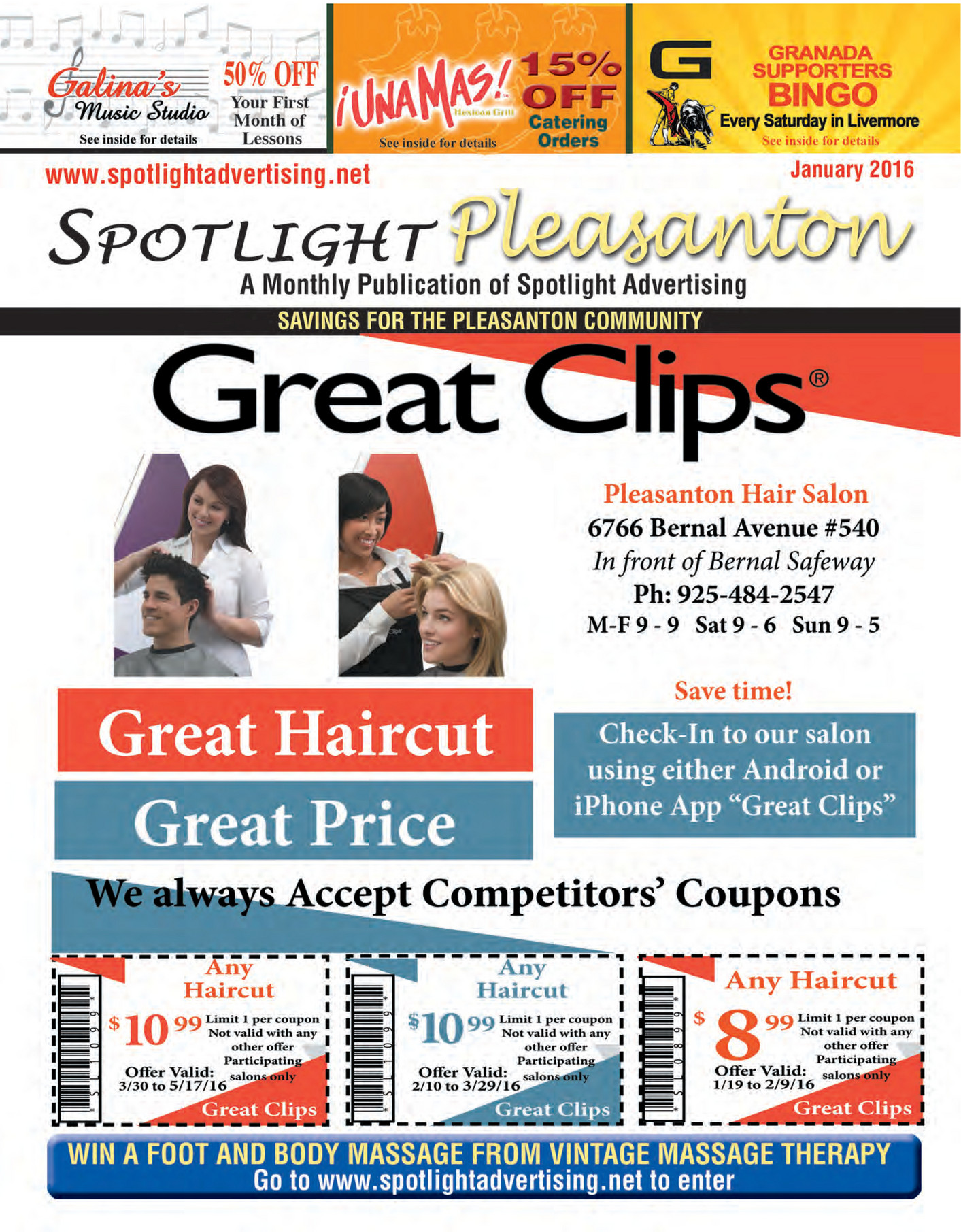 Spotlight Advertising - Spotlight Pleasanton Jan 2016 - Page 1 ...