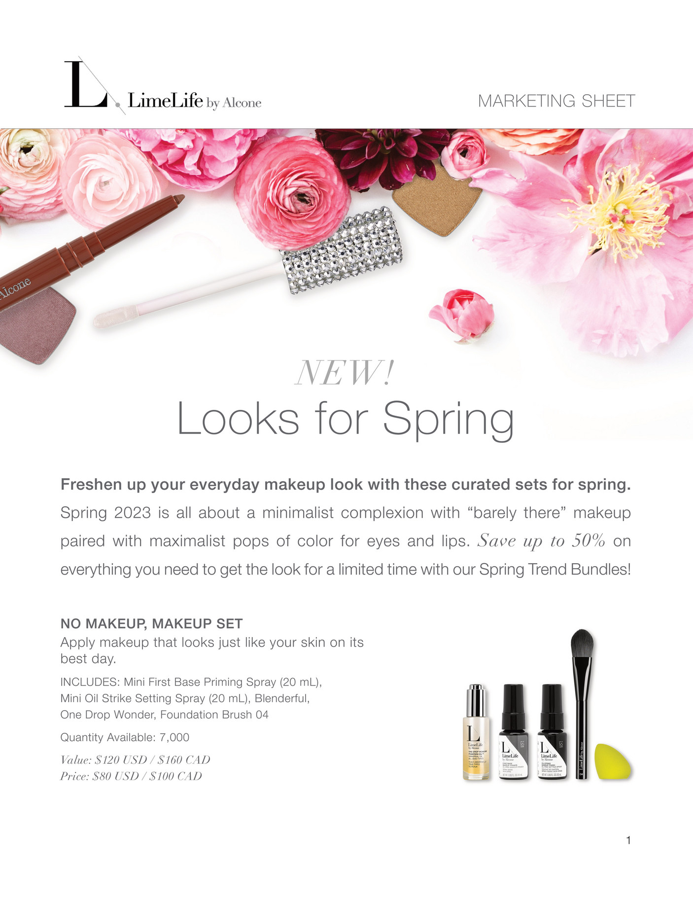 LimeLife by Alcone - LimeLife 2023 Spring Trend Bundles Marketing Sheet - Page 1