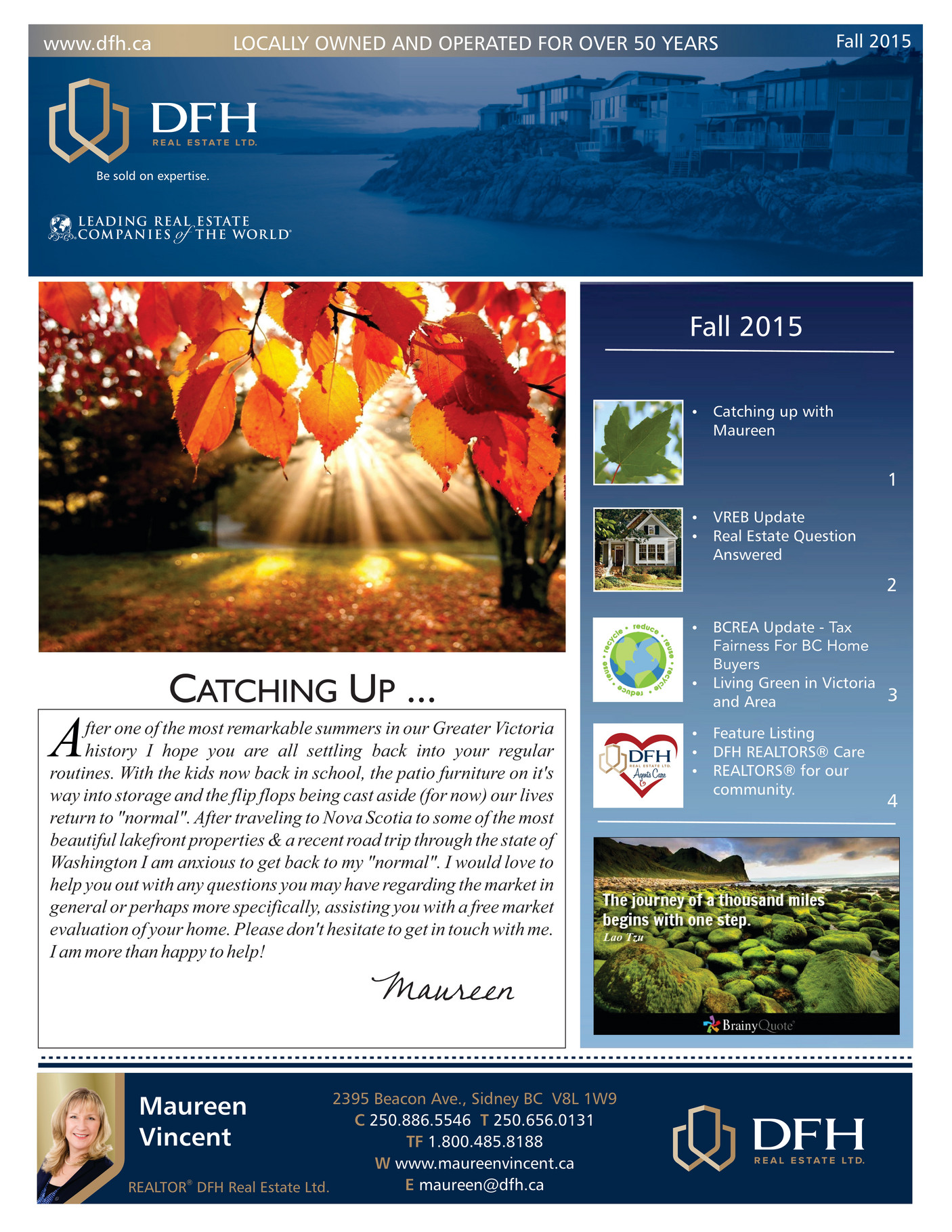 DFH - Maureen Vincent Fall Newsletter 2015 - Page 1 - Created with ...