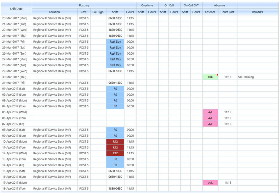Work Rota - Page 1 - Created with Publitas.com