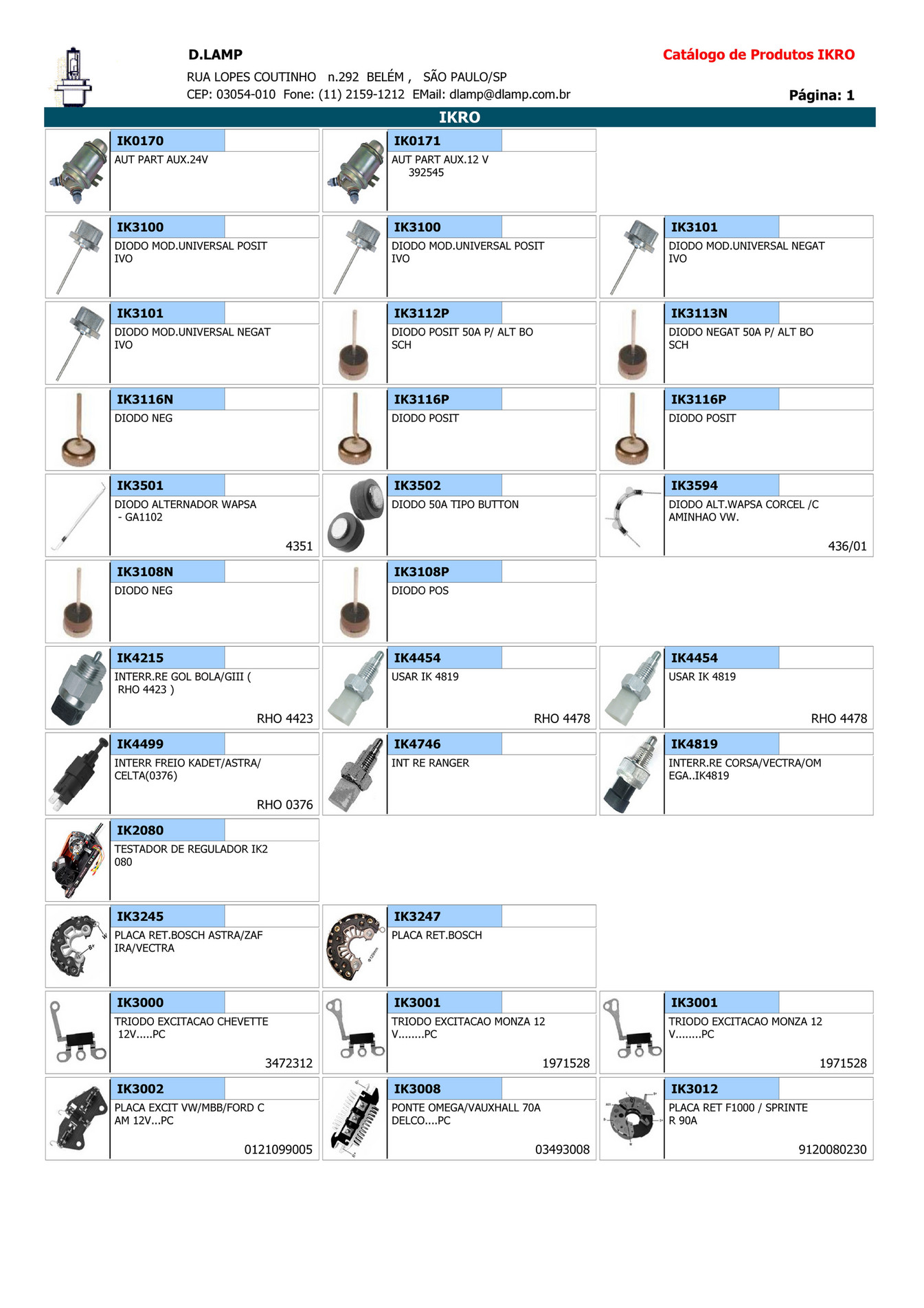 D.LAMP - catálogos site - D.LAMP - Catálogo IKRO - Página 1 - Created ...