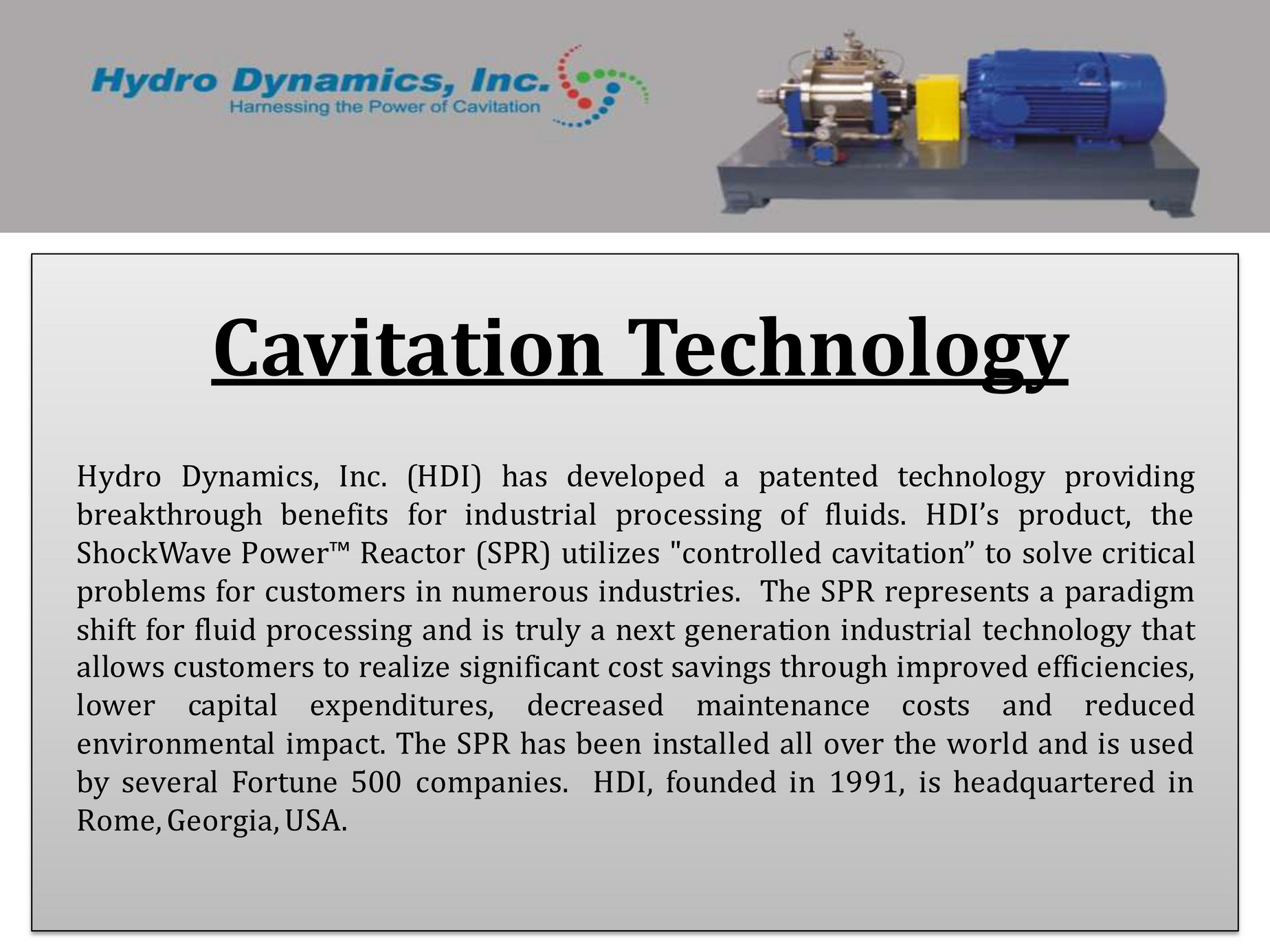hydrodynamics - Cavitation Technology - Page 1 - Created with Publitas.com