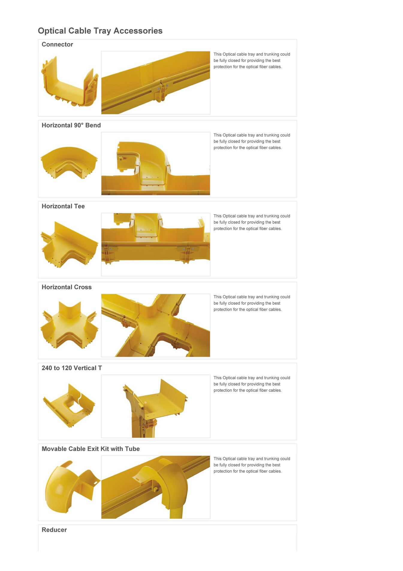 Fiberoptic ltd - Optical Cable Tray Accessories - Page 1 - Created with ...