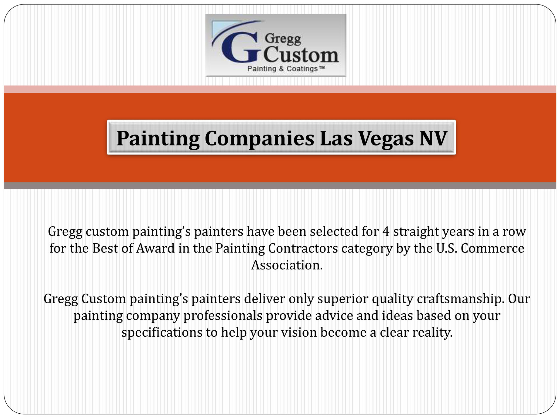 greggcustompainting - Painting Companies Las Vegas NV - Page 1 ...