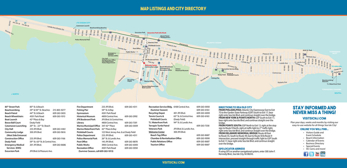 Seven Mile Publishing - 2020 Sea Isle City Map Listings & City ...