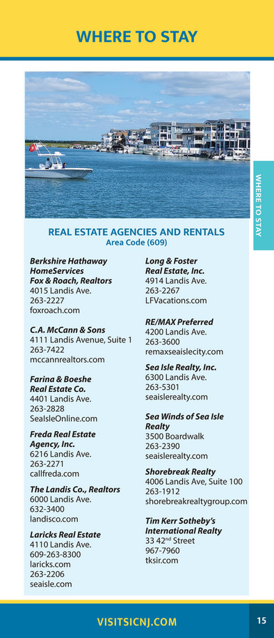 Seven Mile Publishing - Sea Isle City 2024 Reference Guide - Page 14-15